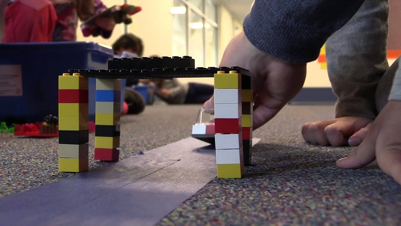 Building All Together Now-Lego Bridge Challenge | Acorn